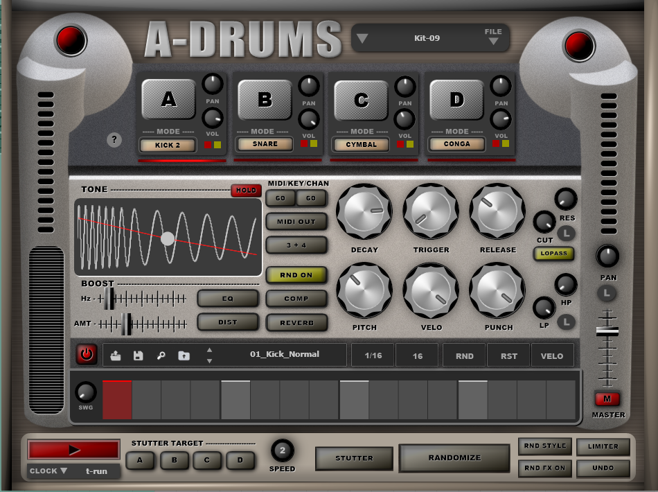 A-DRUMS by Psytrance Plugins - Drum Machine Plugin VST VST3 Audio Unit