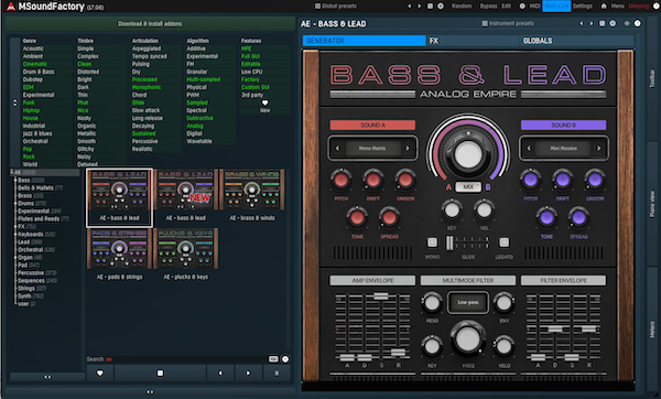 Analog Empire: Bass & Lead by MeldaProduction - Analog Bass and Lead ...