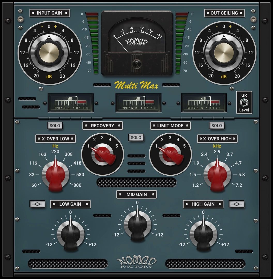 AMT Multi Max v2 by Nomad Factory - Peak Limiter Plugin VST VST3 Audio ...