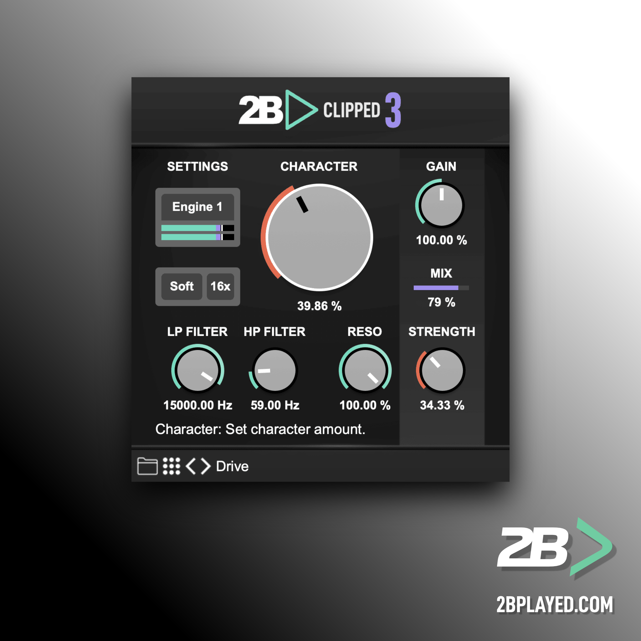 2B Clipped 3 by 2B Played Music - Clipper Plugin VST3 Audio Unit