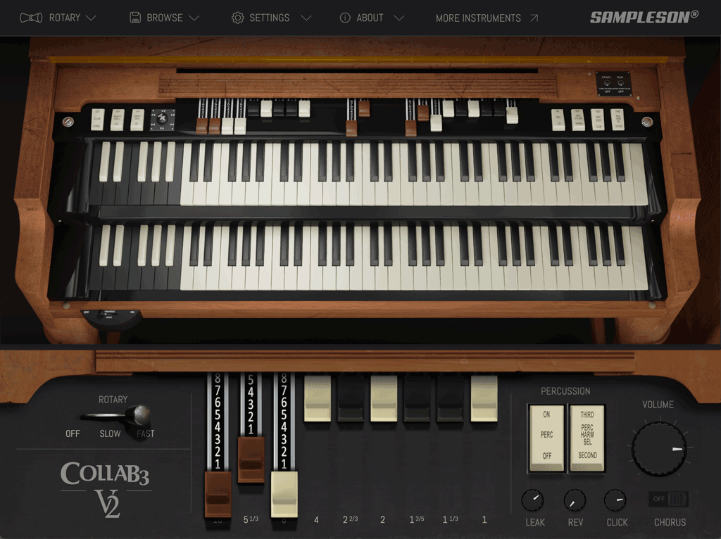Sampleson releases CollaB3 V2 - Free Vintage Tonewheel Organ