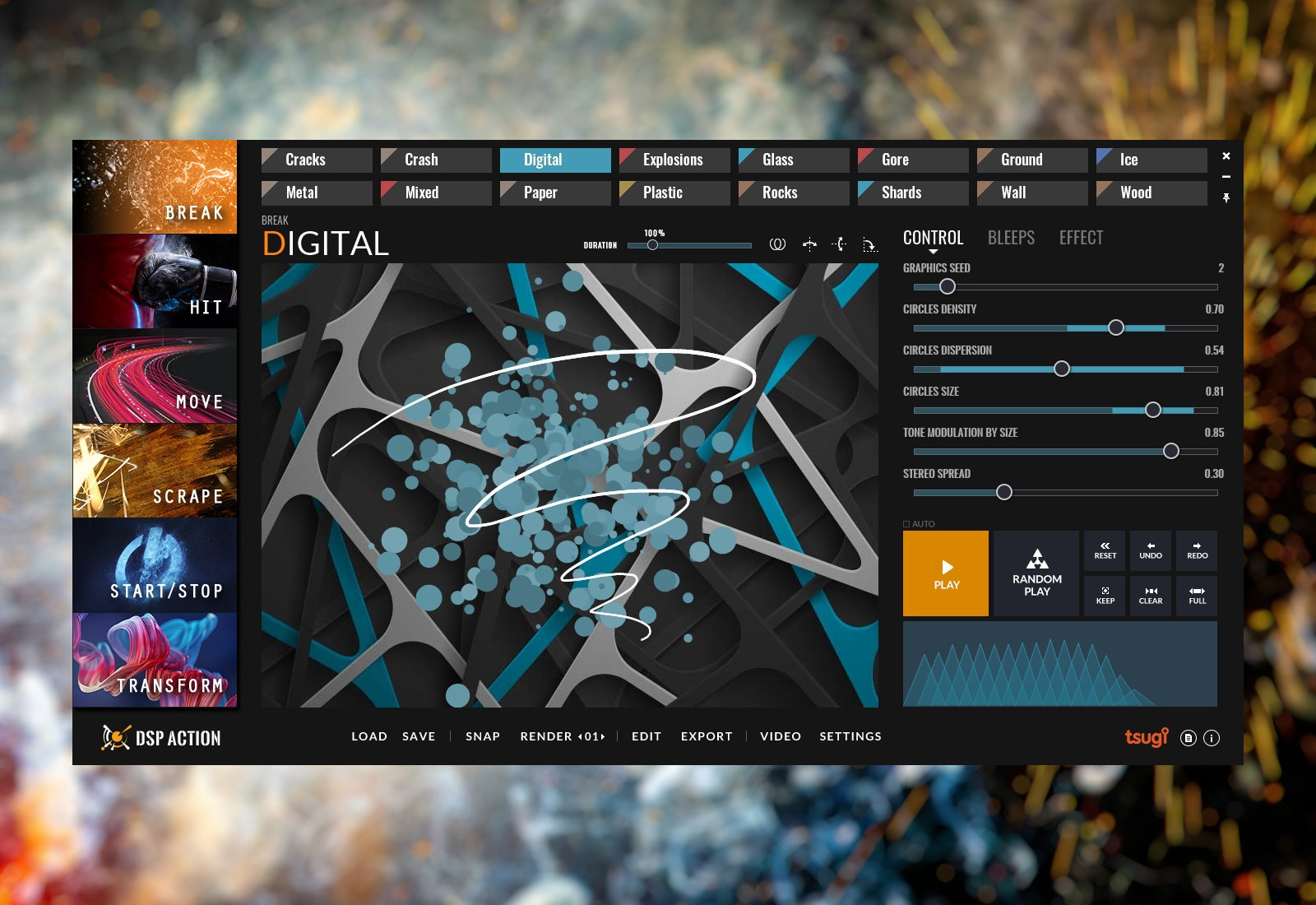 DSP Action by Tsugi - Sound Effects Generator Application
