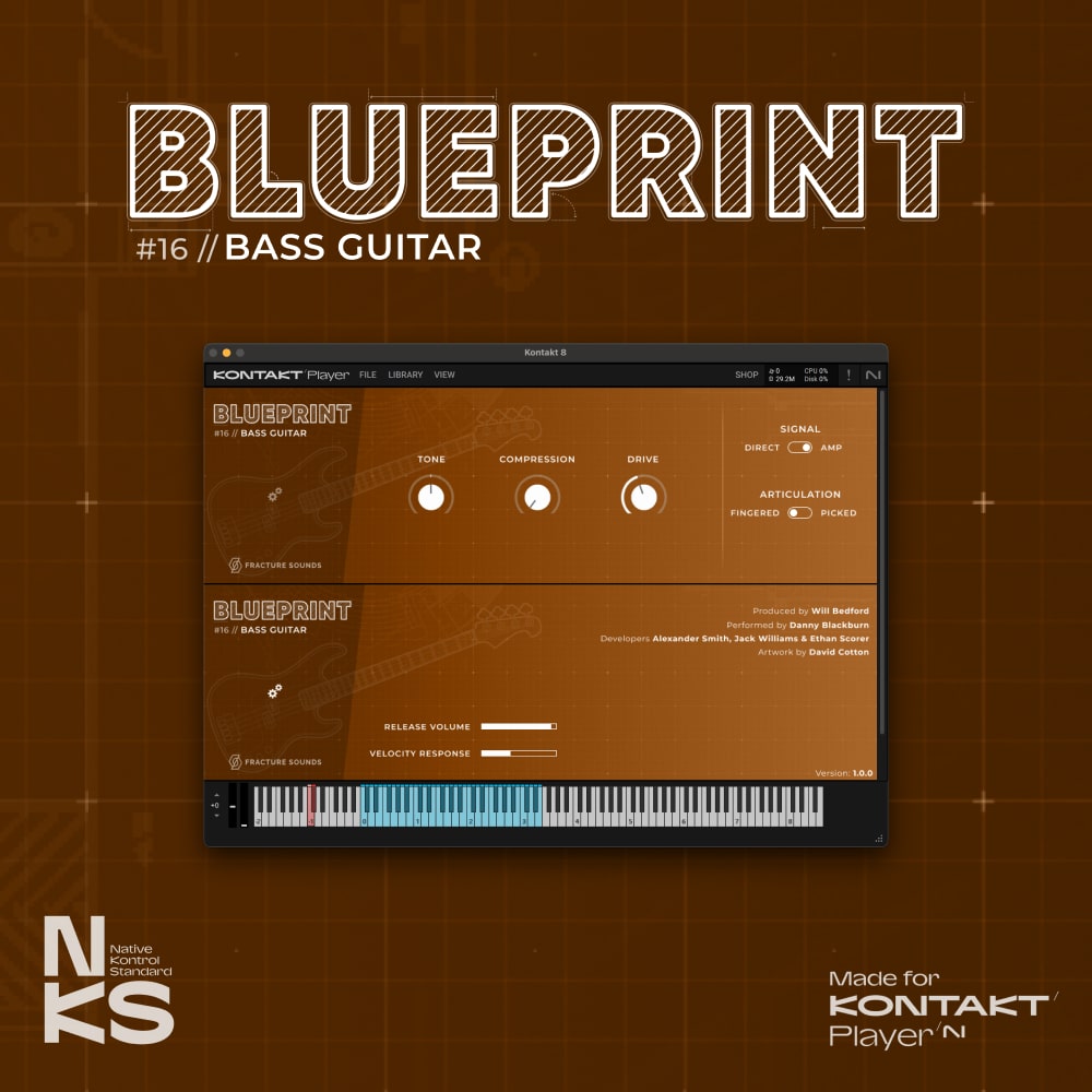 Blueprint: Bass Guitar by Fracture Sounds - Bass Guitar Plugin VST3 ...