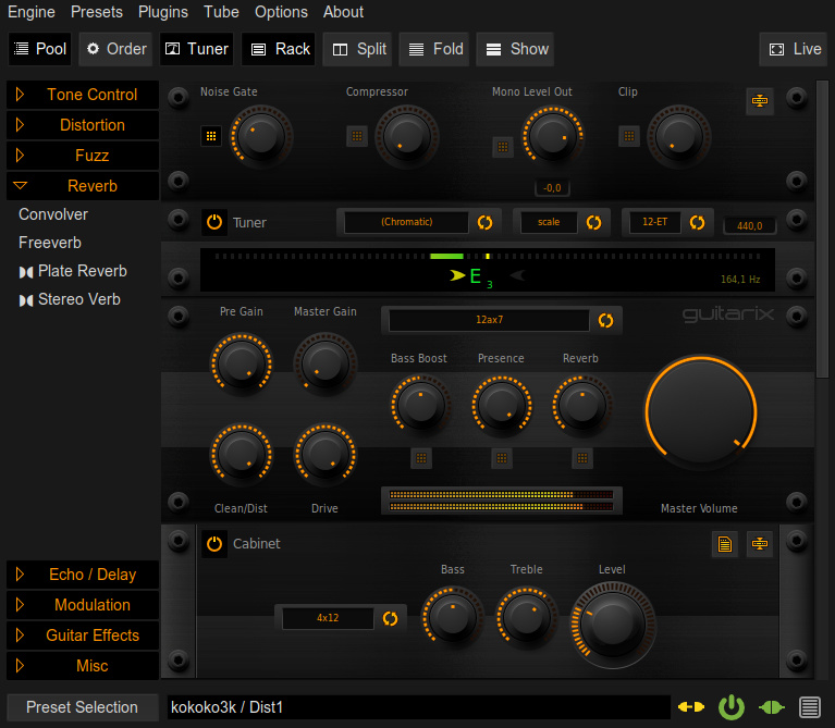 Guitarix by brummer - Amp Simulator Plugin VST3 LADSPA LV2