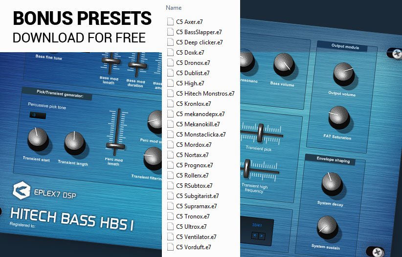 Free presets for Hitech Bass HBS1 advanced bassline synthesizer by ...