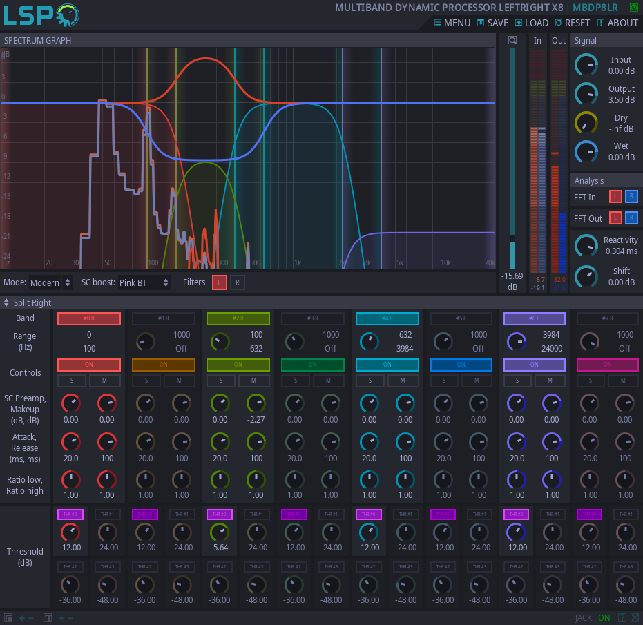 LSP Multiband Dynamics Processor by Linux Studio Plugins Project - lsp ...