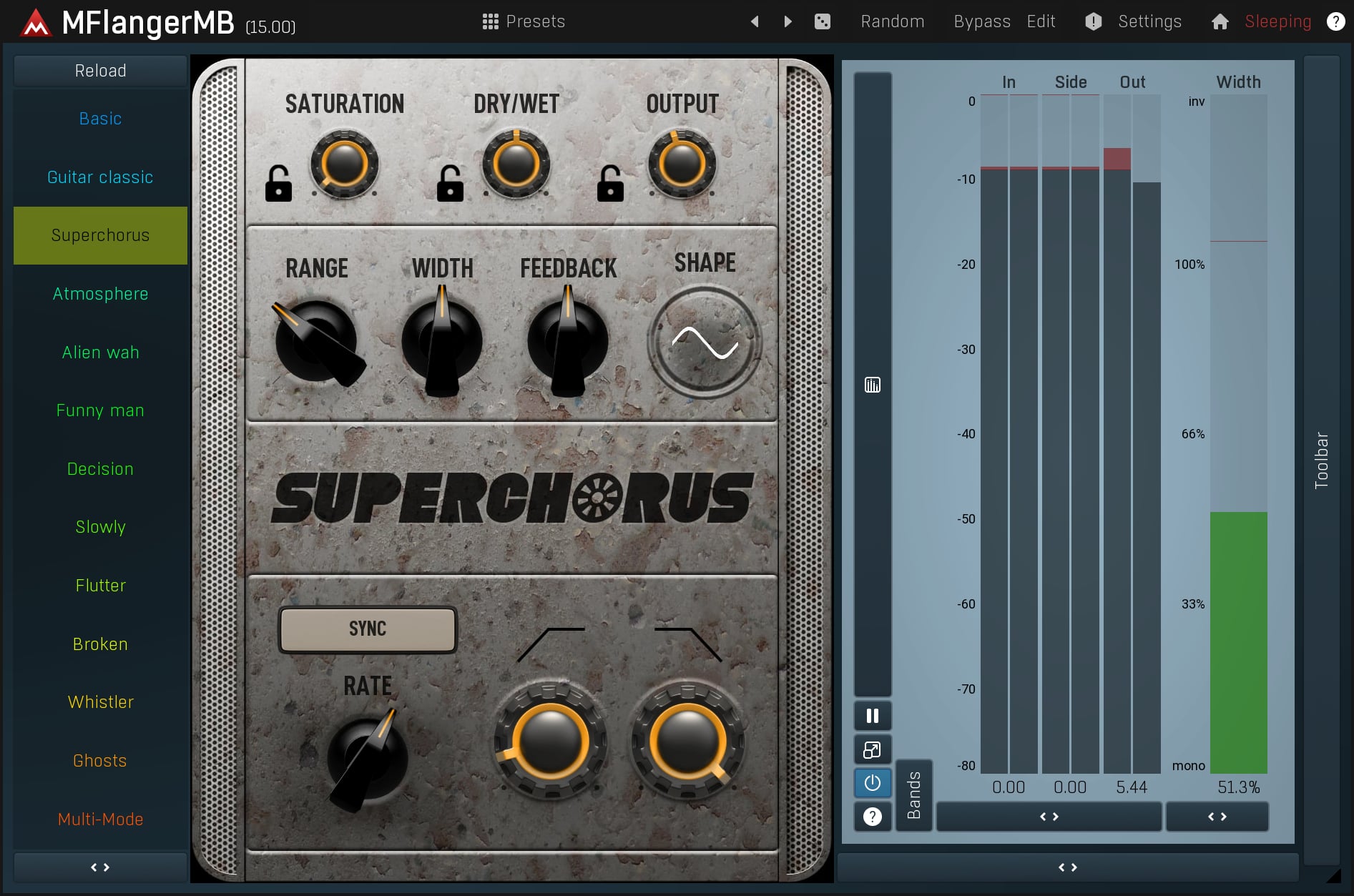 MFlangerMB by MeldaProduction - Modulation (Flanger / Phaser / Chorus ...