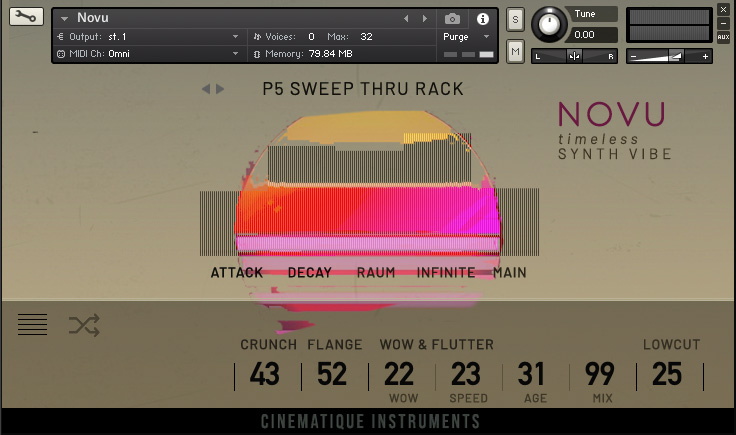 Cinematique Instruments releases "Novu - Timeless Synth Vibes" for Kontakt