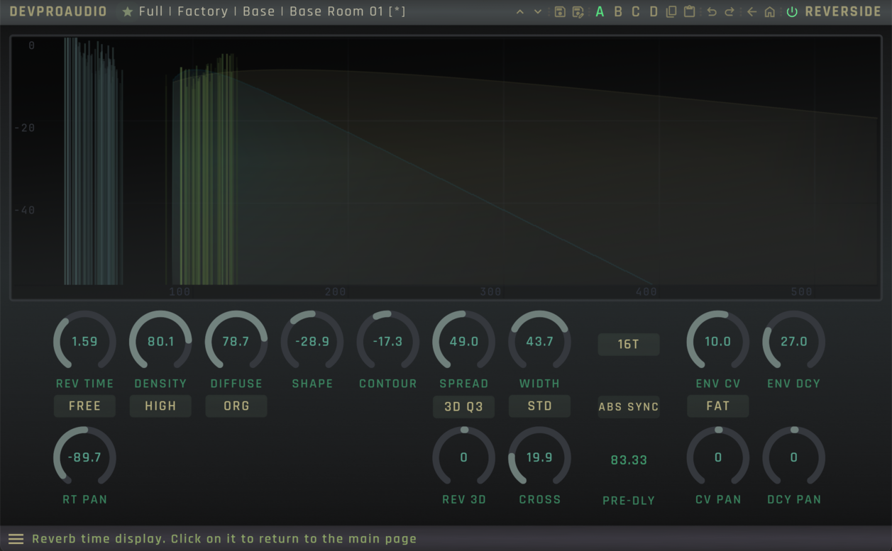 Reverside by Devproaudio - Reverb and Spatial 3D Tool Plugin VST3 Audio ...