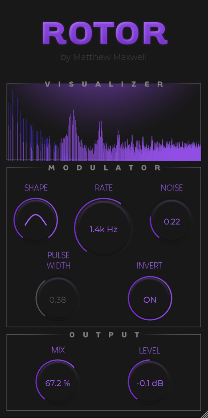 Rotor by Black Box Audio - Ring Modulation Plugin VST3 Audio Unit