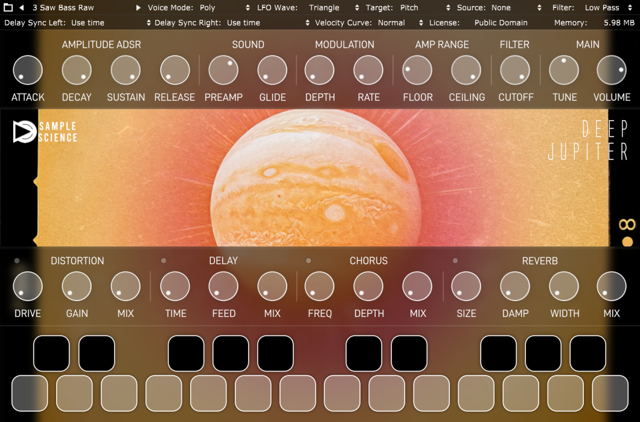 Deep Jupiter by SampleScience - ROMpler Plugin VST VST3 Audio Unit
