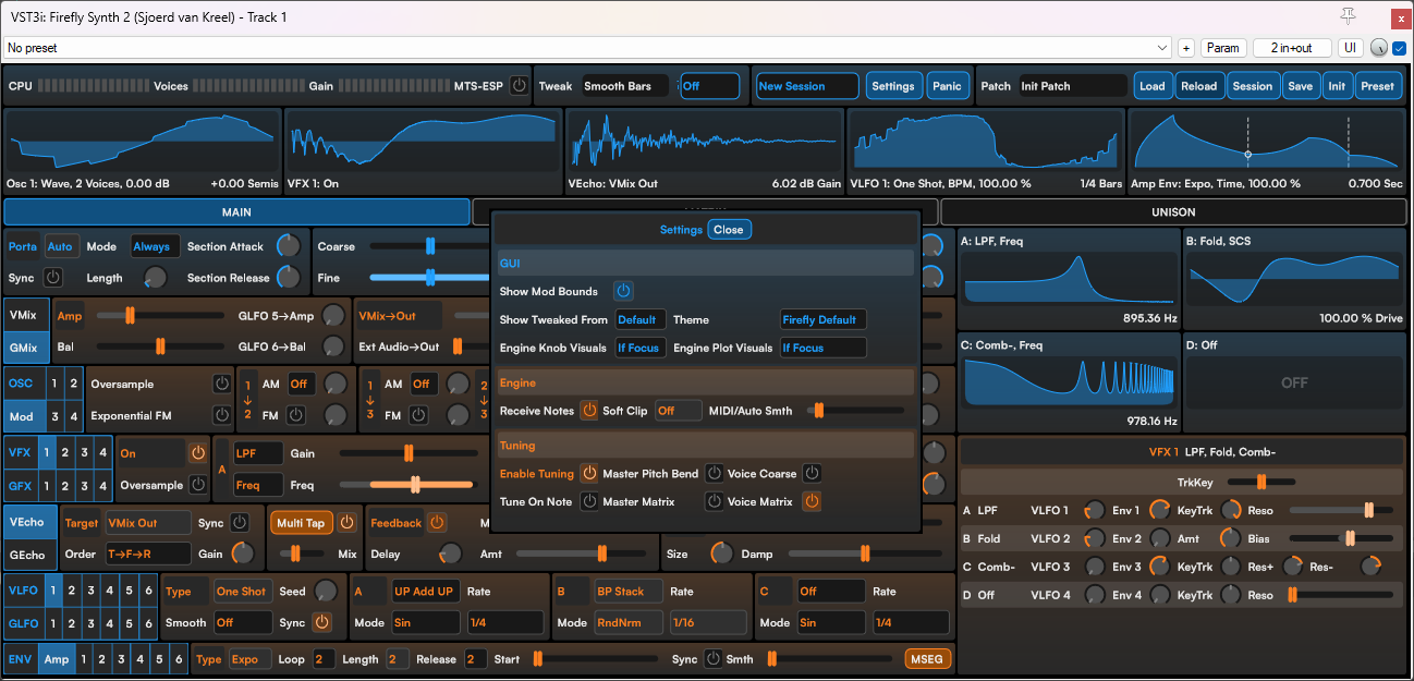 Firefly Synth 2 by sjoerdvankreel - Synth (Semi Modular) Plugin VST3 CLAP