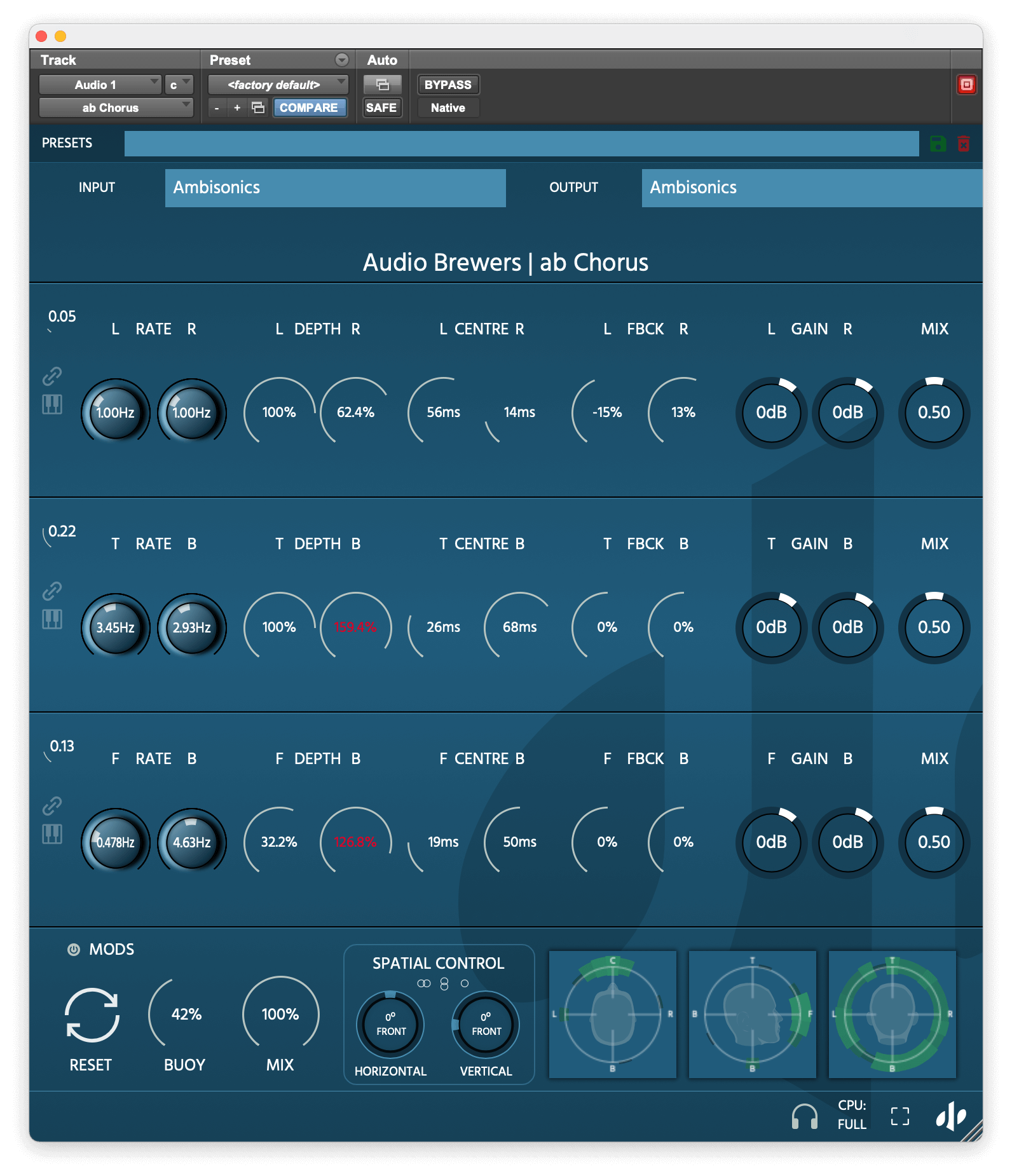 ab Chorus by Audio Brewers - Chorus Plugin VST3 Audio Unit AAX