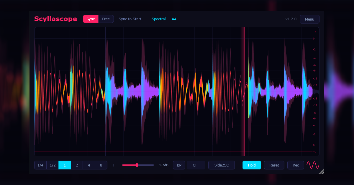 Scyllascope by DsgDnB - Oscilloscope Plugin VST3 Audio Unit LV2