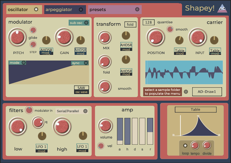 Shapey! by Modular Samples - Waveshaping Synth Plugin VST3 Audio Unit