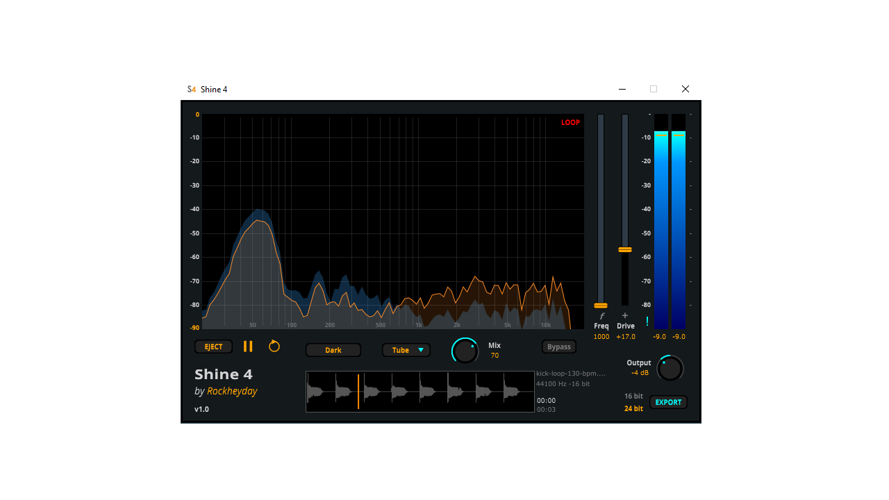 Shine 4 (Free Standalone) by Rockheyday - Harmonic Exciter Application