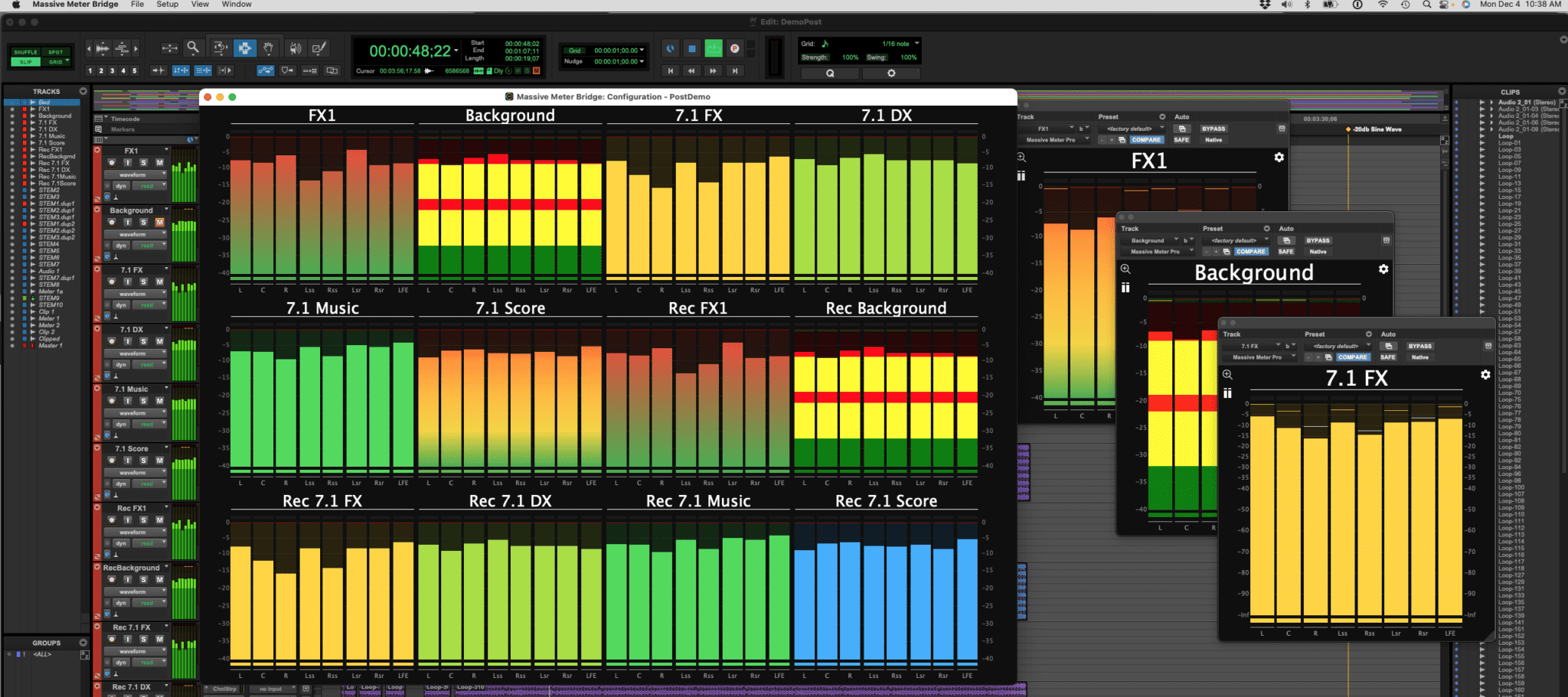 Massive Meter Bridge by Evergreen Audio Design Group - Metering App
