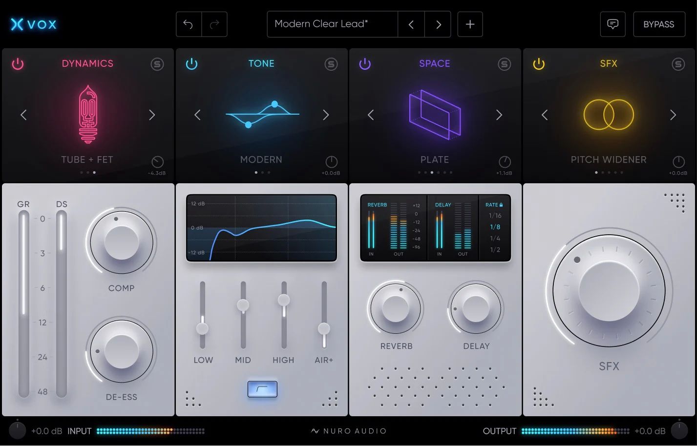 Xvox by Nuro Audio - Vocal Strip Plugin VST3 Audio Unit AAX