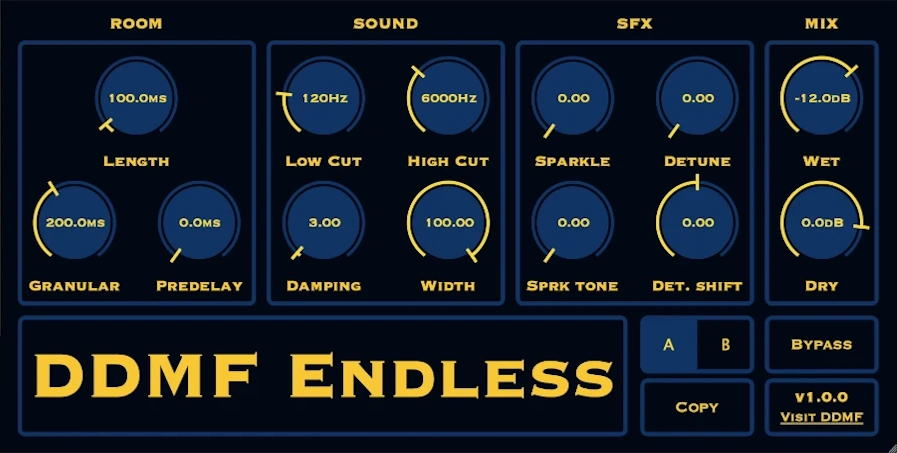 Endless by DDMF - Reverb Plugin VST VST3 Audio Unit AAX