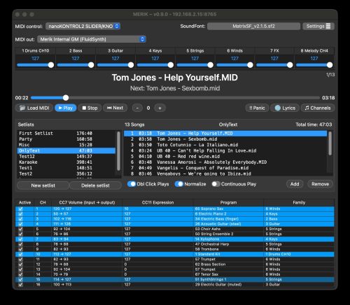 Merik by Erik Nieuwlands - MIDI Player Application