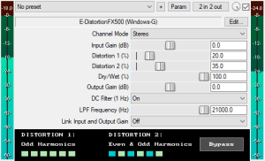 Windows-G releases E-DistortionFX500 - Free JSFX Distortion Plugin
